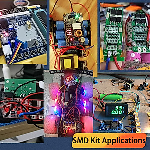 Molence SMD 0603 0805 1206 DIY Electronics Components Kit Assortment, 3638PCS Resistor, Capacitor, LED, PCB, Diode, Transistor, Potentiometer for Arduino UNO MEGA2560 Raspberry Pi MCU