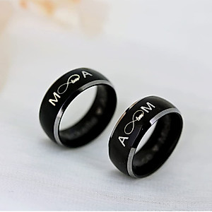 Personalized Promise Rings for Couples Infinity Love You Matching Rings for Couples Set Matching Wedding Engagement Bands for Him and Her Couples Rings Anniversary Birthday Gift for Him Her