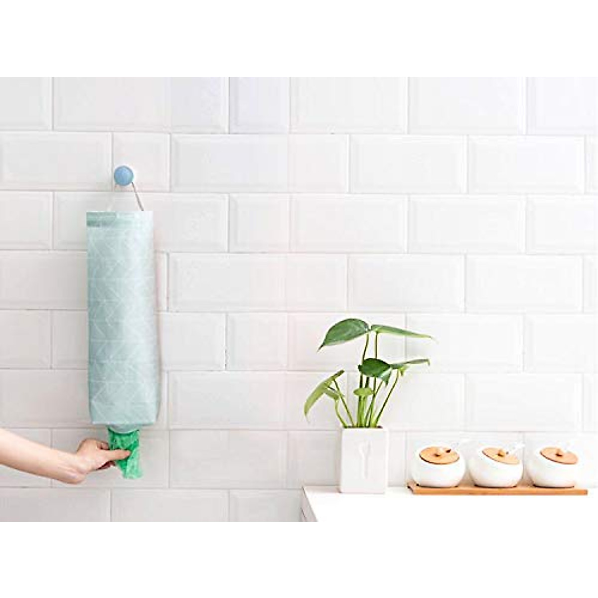 Plastic Bag Holder (3 pack) Waterproof Wall Mount Grocery Dispenser Garbage Bag Organizer by YMHB