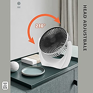 Chchmu USB Desk Fan Mini Desktop Table Fans 2 Speeds Personal Quiet Fan with Strong Airflow Portable Cooling Fan with Head Adjustable for Home Bedroom Office Table & Desktop, Gold