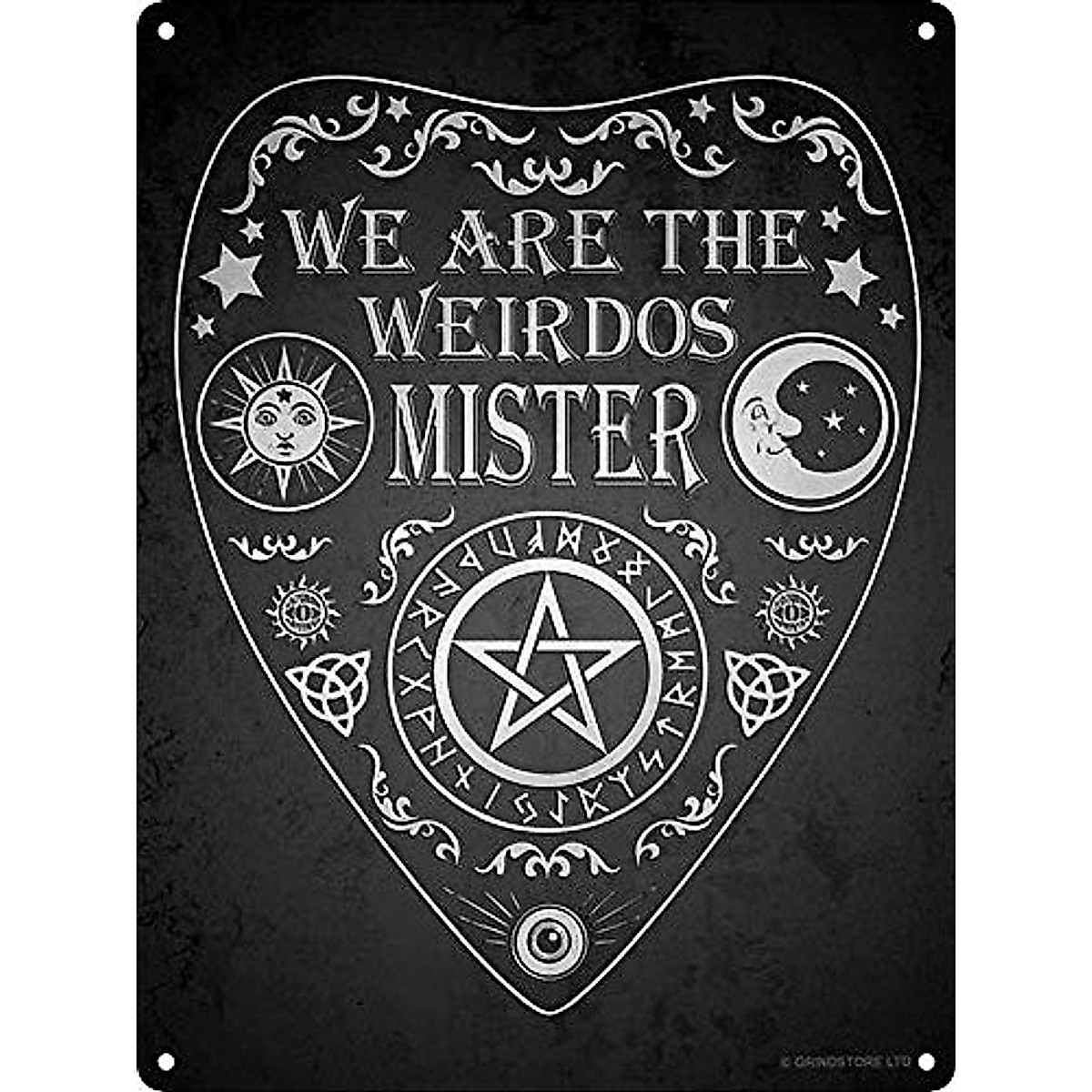 Vincenicy Metal Sign Great Aluminum Tin Sign We are The Weirdos Mister Ouija Wall Decor Sign 12" X 8"