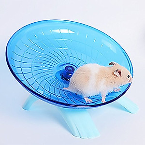 Plastic Exercise Wheel for Small Animals - Silent Spinner Non Slip Run Disc for Hamsters Hedgehogs Small Pets Exercise Wheel Blue 18*18*11cm