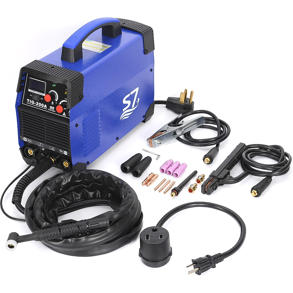 S7 Tig Welder, HF TIG/Stick/Arc TIG Welder,200 Amp 110 & 220V Dual Voltage TIG Welding Machine