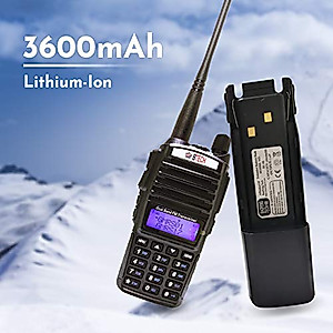 BTECH BL-8L 3600mAh Li-ion High Capacity Extended Battery Pack for BaoFeng UV-82 Series Radios, Compatible with GMRS-V2, MURS-V1, UV-82HP, UV-82C