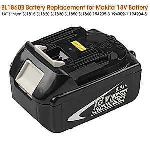 Cordless Leaf Blower-2 Packs 6.0Ah BL1860B Battery and DC18RC Charger Compatible with Makita 18V Cordless Leaf for Dust,Snow Debris,Yard,Hard to Clean Corner