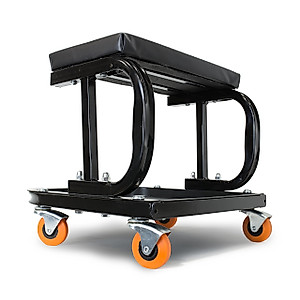 WEN Pneumatic Rolling Mechanic Stools with Padded Seats and Storage