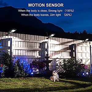 Engrepo Solar Lights Outdoor, 1000LM 156 LEDs Solar Powered Motion Sensor Light, Security Waterproof Solar Flood Light for Yard, Fence, Garden, Patio, Front Door, Shed, Deck, Path. 4 Pack