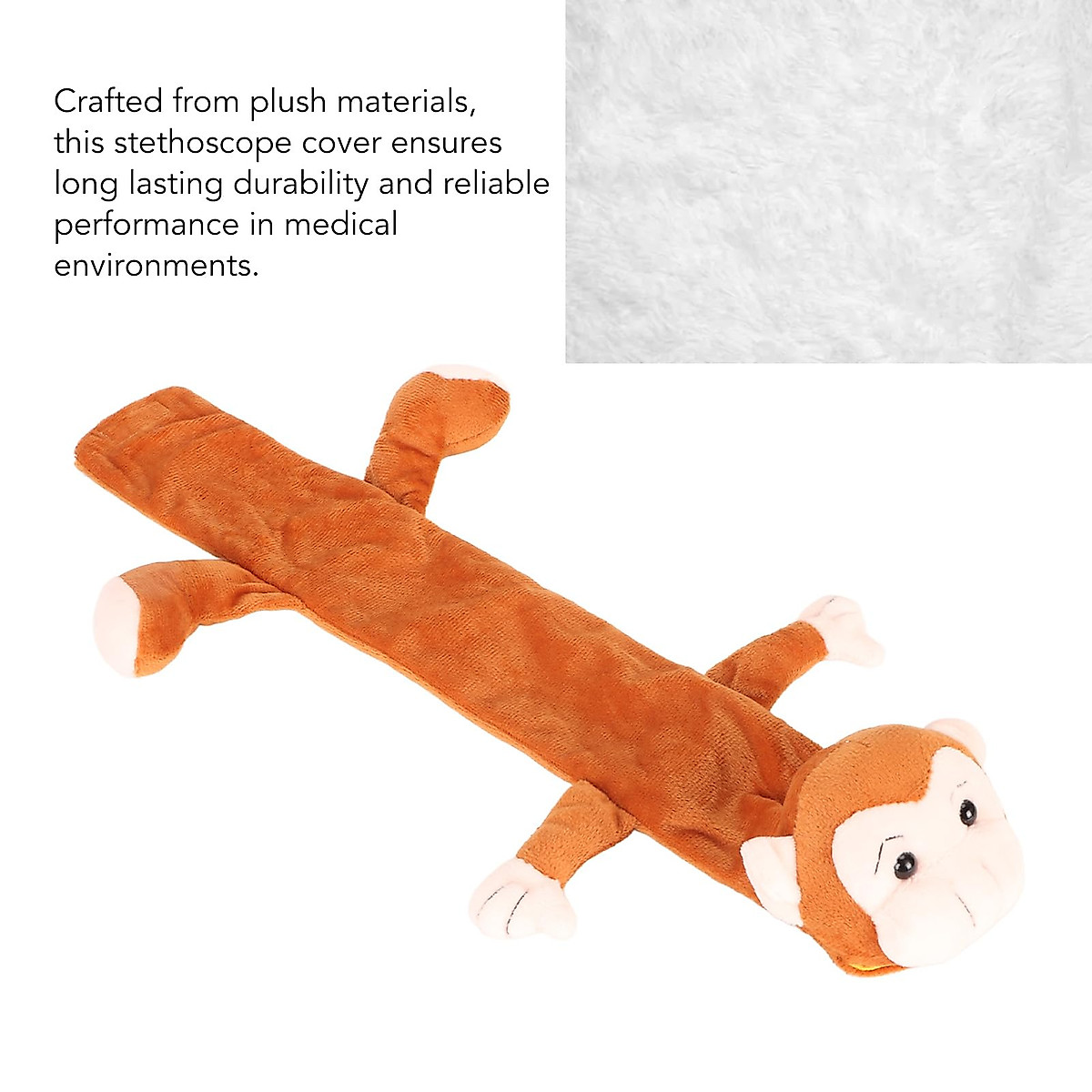 Stethoscope Covers,Stethoscope Cover Scrunchie,Cloth Stethoscope Sleeve,Cute Animal Shape Plush Stethoscope Cover Sleeves Stethoscope Accessories for Nurses Doctors (Monkey)