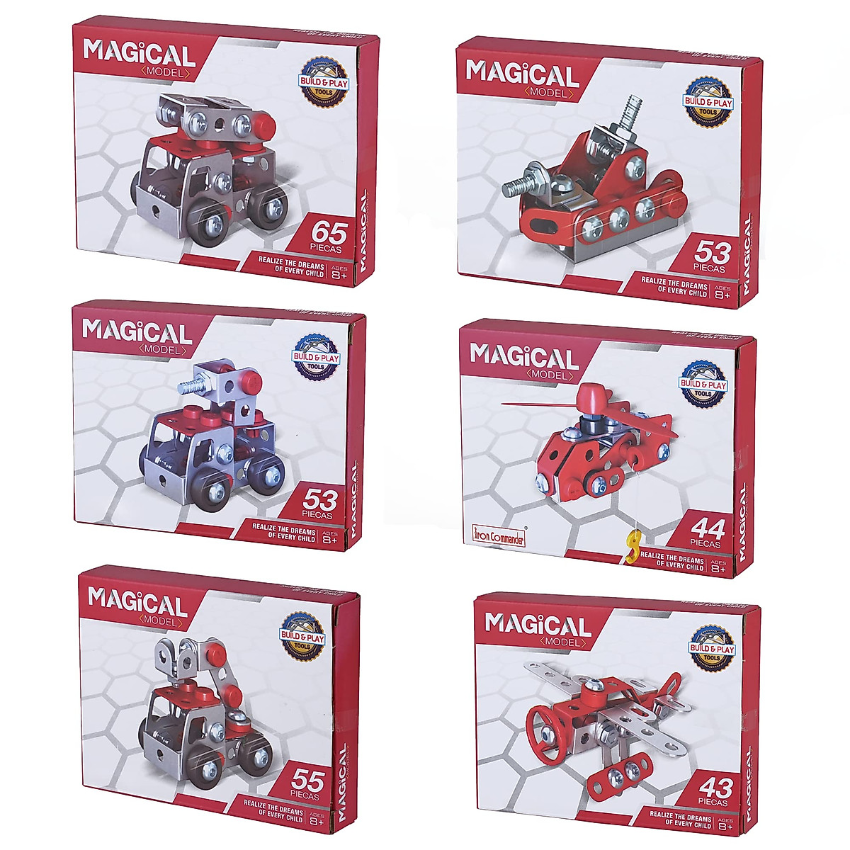 Car Building Kit - Educational Learning STEM Building Blocks Toys Gifts for Kids, Engineering Construction Set for Boys & Girls Age 8 - 13 Years Up - 6 & 7 Can Do with Parents Help (Fire Series)