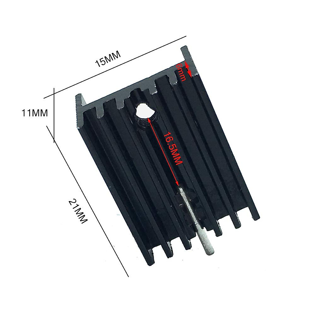 TO-220 Heatsink Kit,TO220 Heatsink + Insulator/Mounting Kits (TO220 Heat Sink +Screw+Insulator Rubberized Silicone) for LM78XX Voltage Regulator, MOSFET Transistor 20mmx15mmx11mm 12 Pack