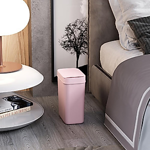iTouchless 3 Gallon Pink Sensor Bathroom Trash Can, Waterproof Canister, Smart Lid, 3.0 Gallon Capacity, Plastic Material, Pink Color, 1 Piece