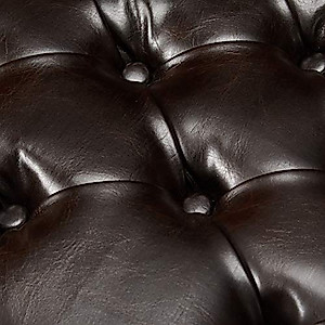 Christopher Knight Home Juliana PU Storage Ottoman, Brown