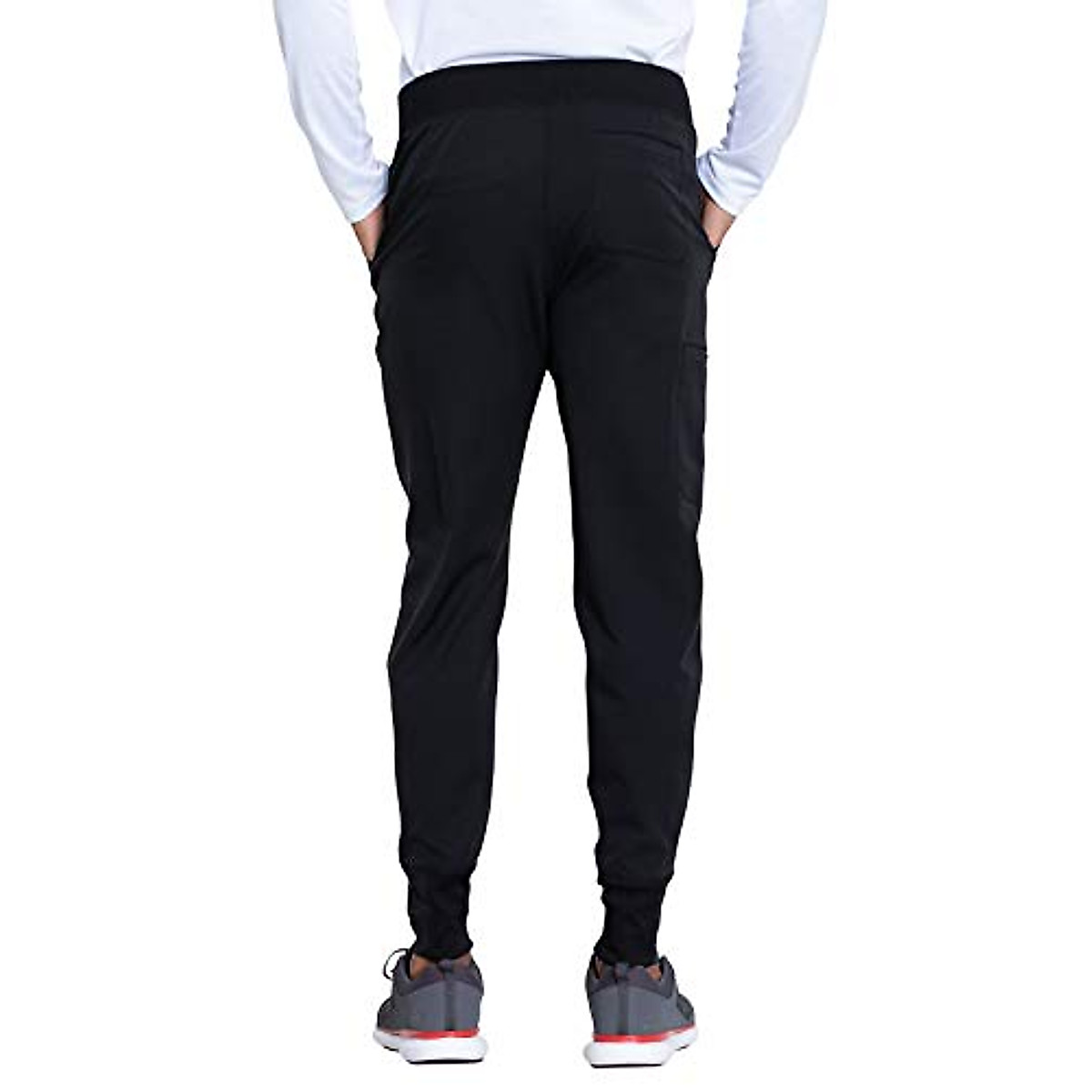Dickies Dynamix Men Scrubs Pant Natural Rise Jogger DK040, L, Black