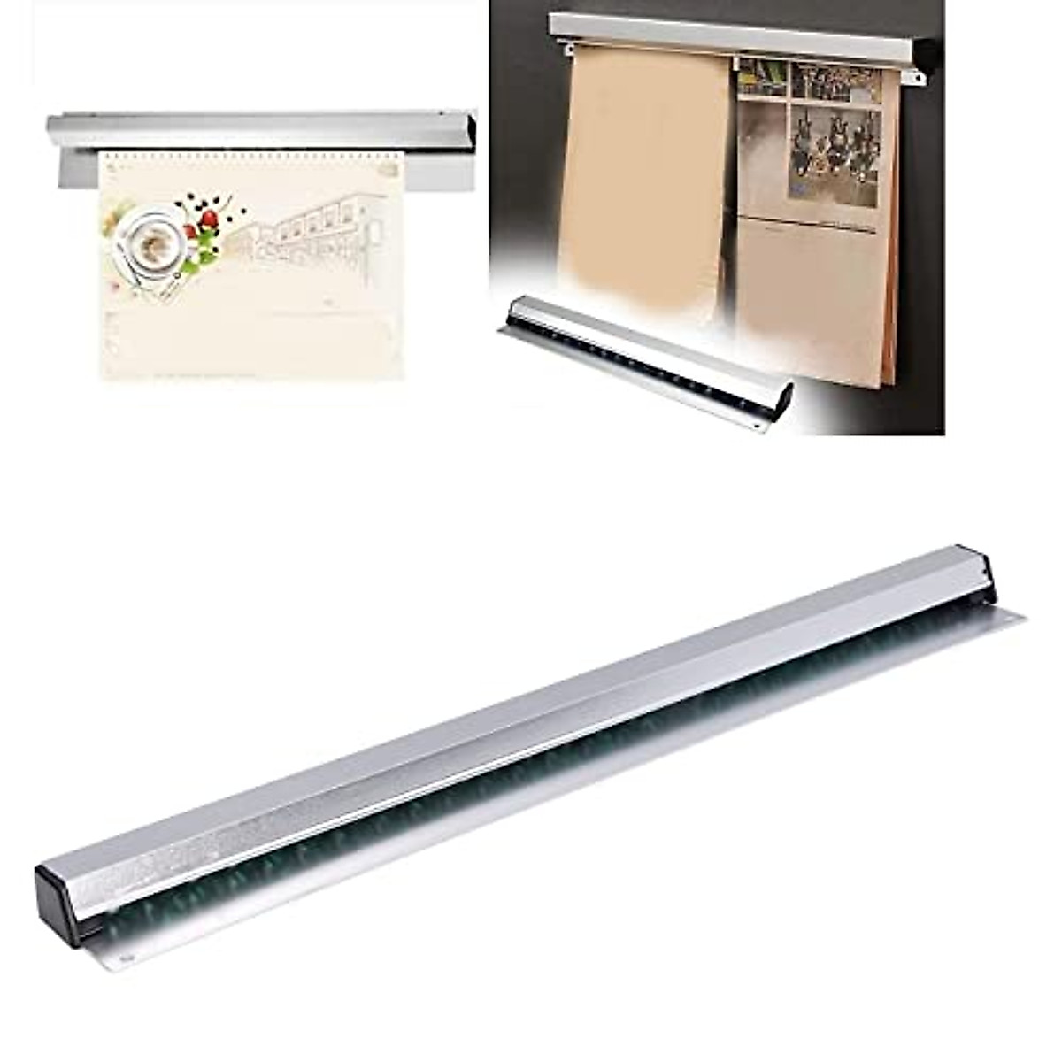 Aluminum Ticket Rack, Wall Mounted Sliding Ticket Rack, Kitchen Restaurant Order Rack for Restaurant, Coffee Shop, Bar (Length 45cm)