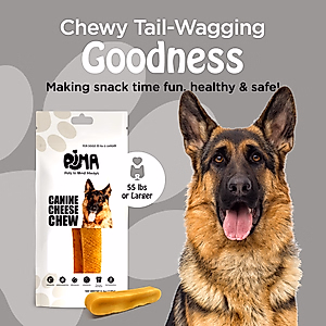 PIMA - Canine Cheese Chews, Natural Yak Chews for Dogs 55 lbs or Larger, Lactose-Free Yak Cheese Dog Chews, Yak Chews for Large Dogs with Protein and Vitamin E, D and A, Extra Large, 1 Chew, 5.3 oz