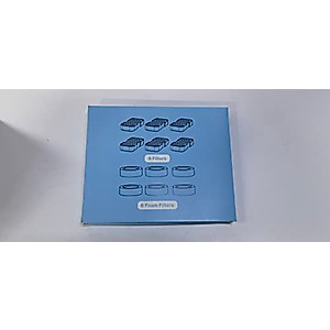 Cat Water Fountain Filters, Suitable for QIUOIO Steel Cat Fountain(S3), Triple Filtration (6PCS Carbon Filter + 6PCS Foam Filter)…