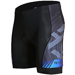 Men's Cycling Shorts 4D Padded Bike Underwear Shorts Bicycle MTB Liner Mountain Shorts for Cycle Riding Biker Blue L