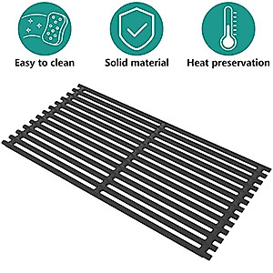 EasiBBQ Cast Iron Grill Grates for Charbroil 463642316 463644220 G369-0030-W2 G469-0005-W1 G460-0500-W1, 17 Inch Cooking Grate for Char-Broil 463675016, for nexgrill Evolution 720-0864 720-0864m