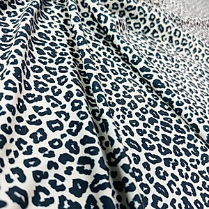 Generic Animal Print Black and White Leopard Nylon Spandex Fabric 4 Way Stretch by The Yard for swimwear dancewear sportwear dress