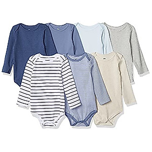 Hudson Baby baby boys Cotton Long-sleeve Bodysuits T Shirt Set, Boy Basic, 12-18 Months US