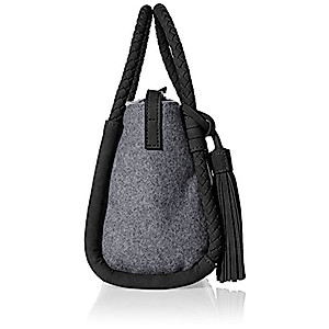 Danielle Nicole Womens Brigit Wool Blend Mini Bucket Handbag Gray Small