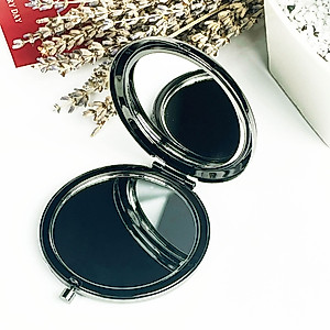 Calyders She Believed She Could Travel Compact Pocket Mirror(Black),Inspirational Gift for Friends, Sister, Daughter, Wife,Teens, Colleague Neighbor Nurse,Birthday Wedding Graduation Valentine's Day