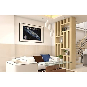 You are Here Galaxy Cool Solar System Human Earth Location Classroom Decorations NASA Milky Way Posters Science Room Kids Toddlers Teens Educational Astronomy Cool Wall Decor Art Print Poster 36x24