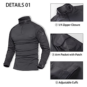 MAGCOMSEN Men's Tactical Long Sleeve Shirt - Combat, Military, Hiking, Work, Summer, Fishing