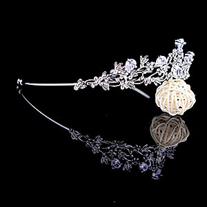 AYBAL Hairpin Crystal Ziron Bridal Crown Wedding Crown Princess Hairhoop Hairband Hair Jewelry Wedding Headdress for Women Girl Decor