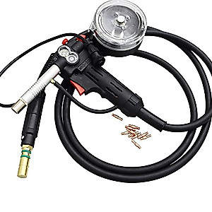 INTBUYING Aluminum Spool Gun for MillerMatic 140 180 211 Spoolmate 100 Welder with 9.8ft(3m) Cable Lead and 10pcs Conductive Nozzle