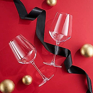 Lefonte Wine Glasses, Italian Red Wine Glasses Set, 18oz Clear Wine Glasses, Wine Glass Cups, Set of 2 - Made In Italy