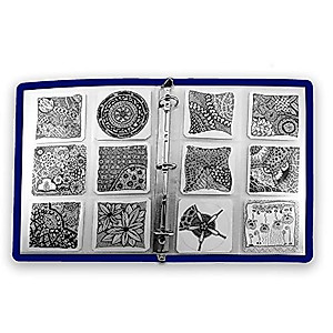 Zentangle Tiles Storage Pages for 3.5"x3.5" Zentangle Artist Tiles - 6 Pocket Top Loading for 3-Ring Binders / 20 Pages per Pack/Holds 240 Zentangle Tiles