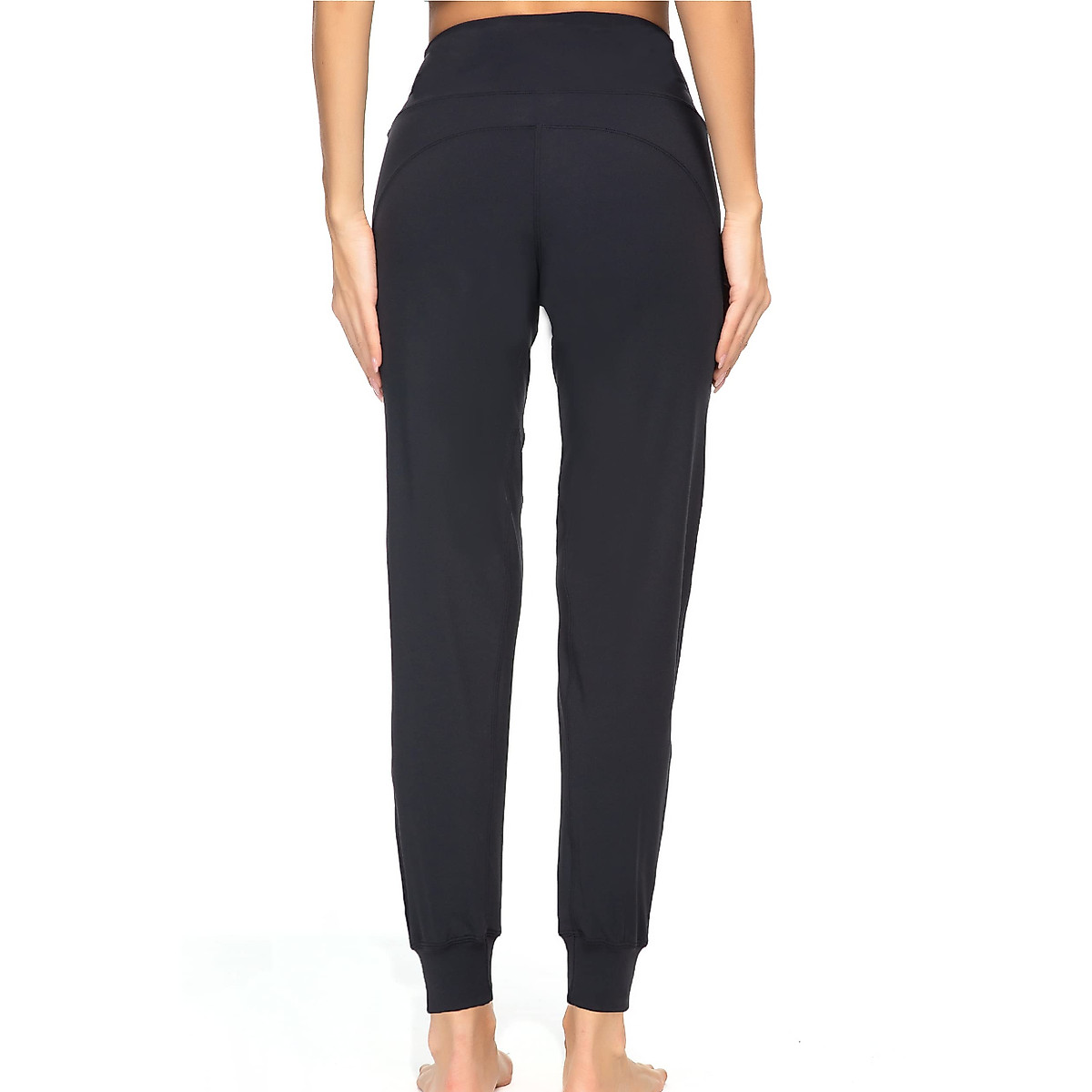 Kcutteyg Womens Joggers with Pockets High Waisted - Soft Lightweight Athletic Workout Pants for Running Gym Fitness Yoga and Casual (Black9, Medium)