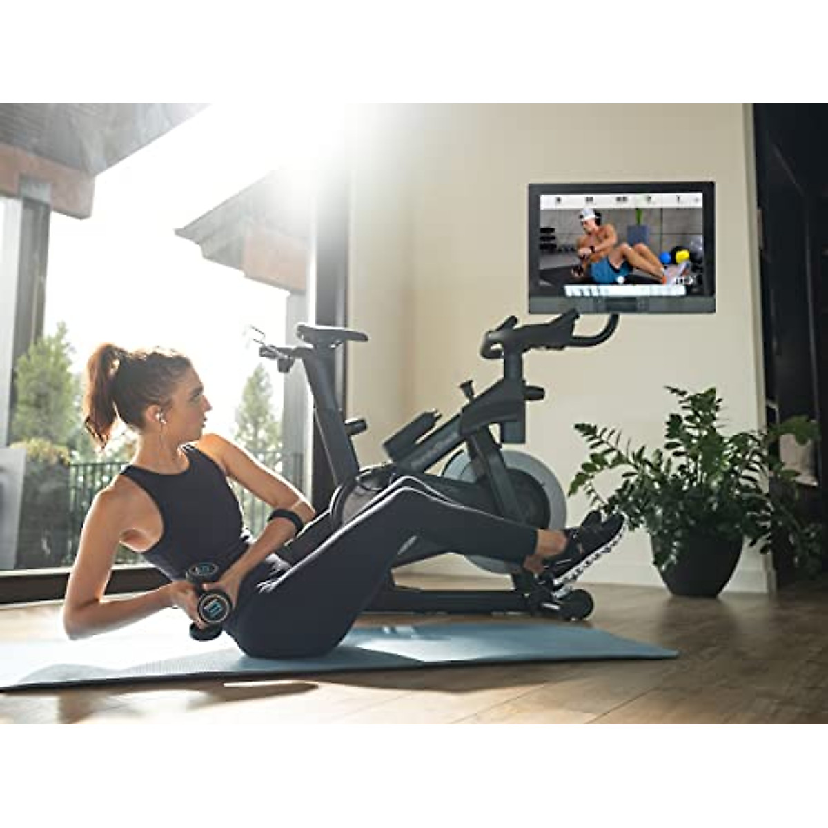 NordicTrack Commercial S27i Studio Cycle with 27” HD Touchscreen for Interactive Studio & Global Workouts, 30-Day iFIT Family Membership Included