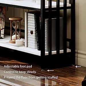 BUZUEY Bookshelf, 6 Tier Bookshelf,35.5 * 72in Tall Bookcase Shelf for CDs/Movies/Books, Home Office Bookcase Shelf Storage Organizer, Modern Book Shelf for Bedroom/Living Room/Home Office