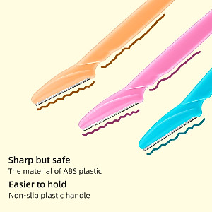 24 Pack of Eyebrow Razor for Women Face Razors Eyebrow Trimmer Dermaplaning Tool Facial Razor with Safety Cover Multipurpose Exfoliating Dermaplaning Hair Trimmer Shaper Shaver with Precision for Men