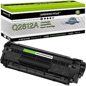 greencycle Toner Cartridge Replacement Compatible for HP 12A Q2612A (Black) Laserjet 1010 1012 1018 1020 1022 1022N 3015 3030 3052 3055 M1005 M1319F Printer (Black, 1-Pack)