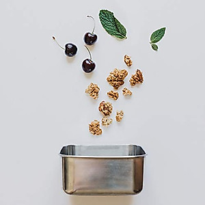 U Konserve To-Go Stainless Steel Square Food-Storage Bento Box Lunch Container 50oz - Clear Airtight Lid - Dishwasher Safe - BPA Free - Eco Friendly