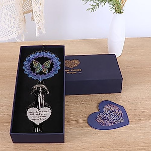 Sympathy Wind Chimes -Sympathy Gift Baskets for Loss of Loved One-Unique Condolence Gifts/Grief Gifts/Bereavement Gift for Mother/Father/Sister（Colorful Butterfly）