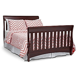 Full-Size Conversion Kit Bed Rails for Delta Children's Bentley Cribs | Multiple Finishes Available (Black Cherry Espresso)