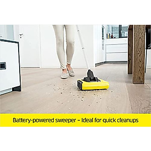 Karcher KB 5 Lightweight Multi-Surface Cordless Electric Floor Sweeper Broom - Ideal for Fur, Hair, Dirt, & Debris - 8.25" Cleaning Width, 30 Minute Runtime