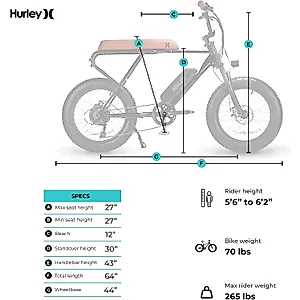 Fat Tire Electric Bike, 500W Brushless Motor, 48V/13Ah Removable Lithium-Ion Battery, Shimano 6-Speed E-Bike, 40 Miles Range, 4'' Wide Tires, Mini Swell Electric Bike for Adults (Black)