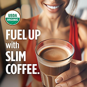 VitaCup Slim Organic Coffee Pods, Diet Support with Ginseng, Garcinia, B Vitamins, Bold Medium Dark Roast, Single Serve Pod, Compatible with Keurig K-Cup Brewers,16 Ct