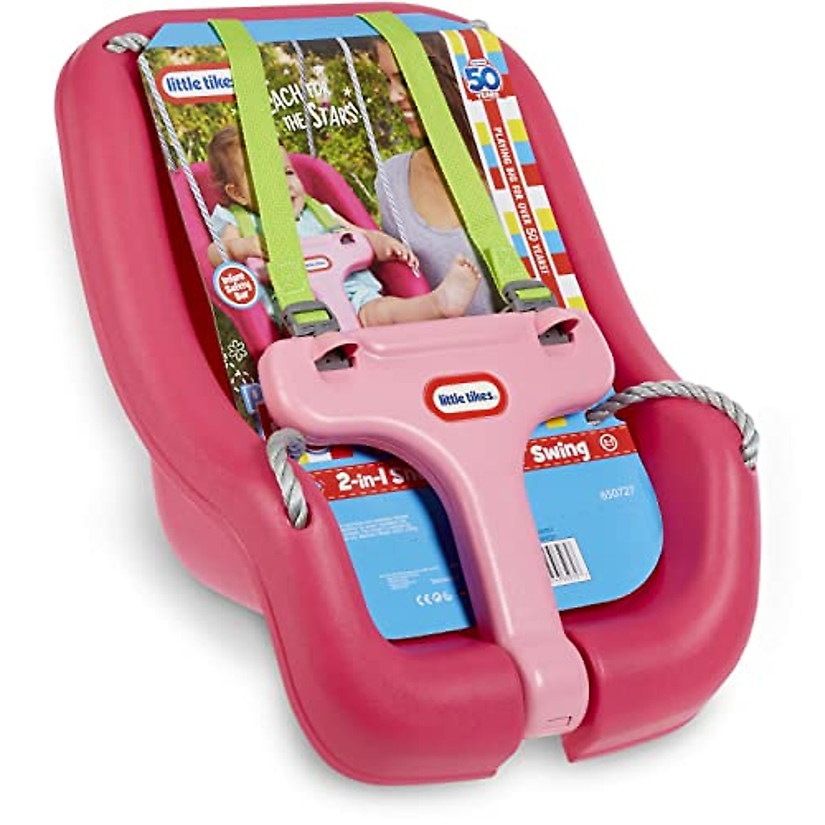Little Tikes -2-in-1 Snug 'n Secure Swing 4pk-Magenta, 650727M