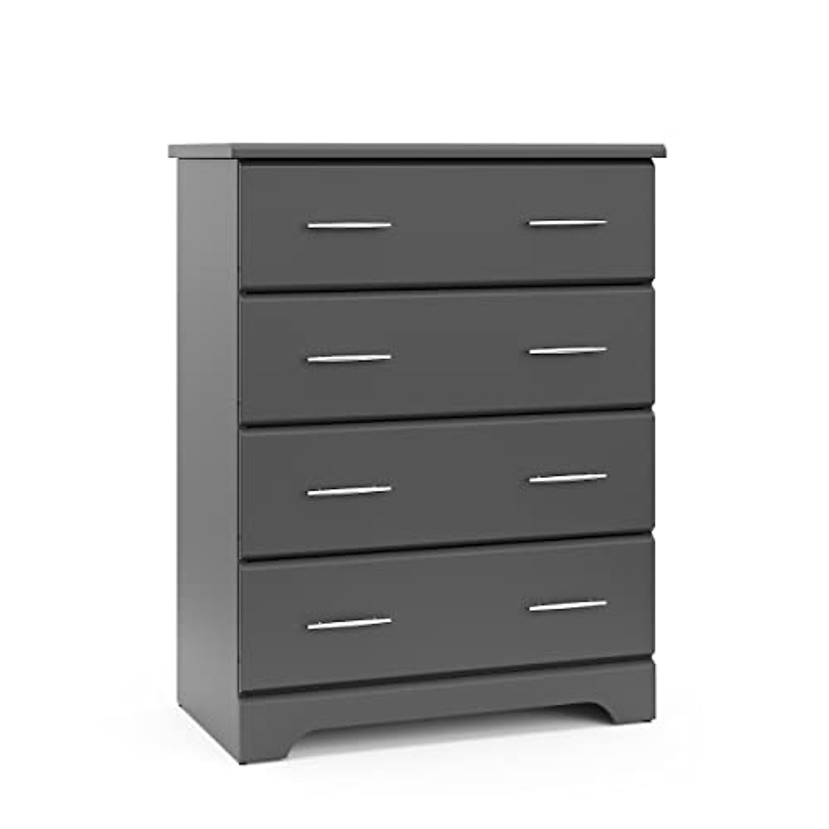 Storkcraft Brookside 4 Drawer Dresser (Gray) & Storkcraft Brookside 6 Drawer Double Dresser, Nursery Chest, Storage Dresser with Drawers, Universal Design, Gray