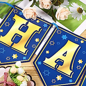 Happy Hanukkah Banner Chanukah Letter Banner Decoration Hanukkah Party Decoration Paper Letter for Hanukkah Party Decoration Supply