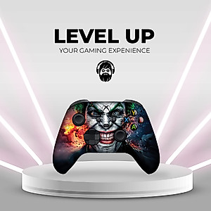DreamController Jokker Custom X-box Controller Wireless compatible with X-box One/X-box Series X/S Proudly Customized in USA with Permanent HYDRO-DIP Printing (NOT JUST A SKIN)