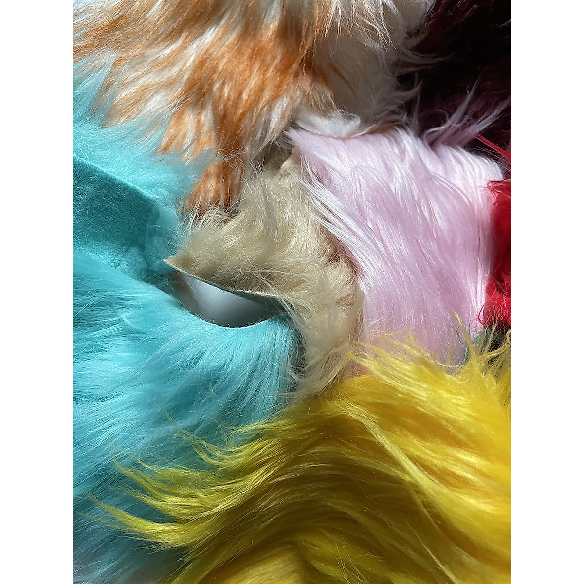 Bianna Creations 16oz Mixed Random Colors Craft Faux Fur Scrap Bag, Remnant Pieces Scrappy Artificial Fake for DIY Crafting Project, Gnome Beard Material, Small Pieces