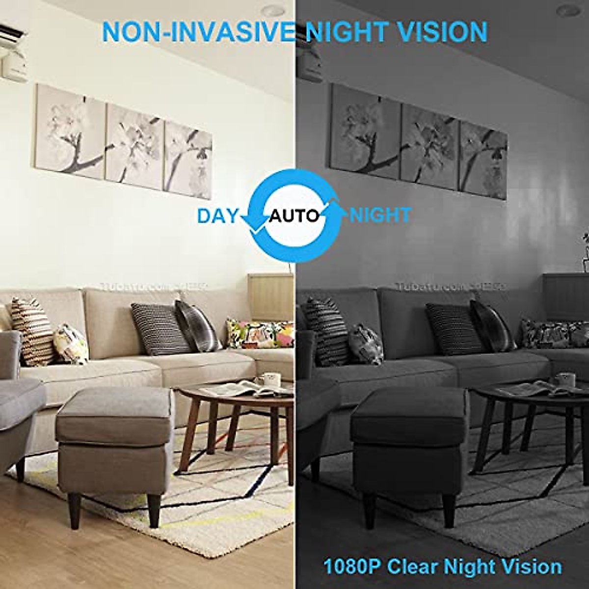 Spy Camera WiFi Hidden Camera Alarm Clock, 4K Wireless Spy Nanny Cam for Home Indoor Security, Remotely Access Camera and Real-time Monitoring with Night Vision & Motion Detection Alert
