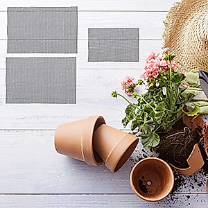 Hemoton 10pcs Flower Pot Bottom mesh Anti- Gasket Flower Pot Hole mesh pad Bonsai Bottom Grid mat Planter Bonsai Pot Bottom Grid Mat Mesh Bonsai Pot mesh Gasket Screen or Potted Plant